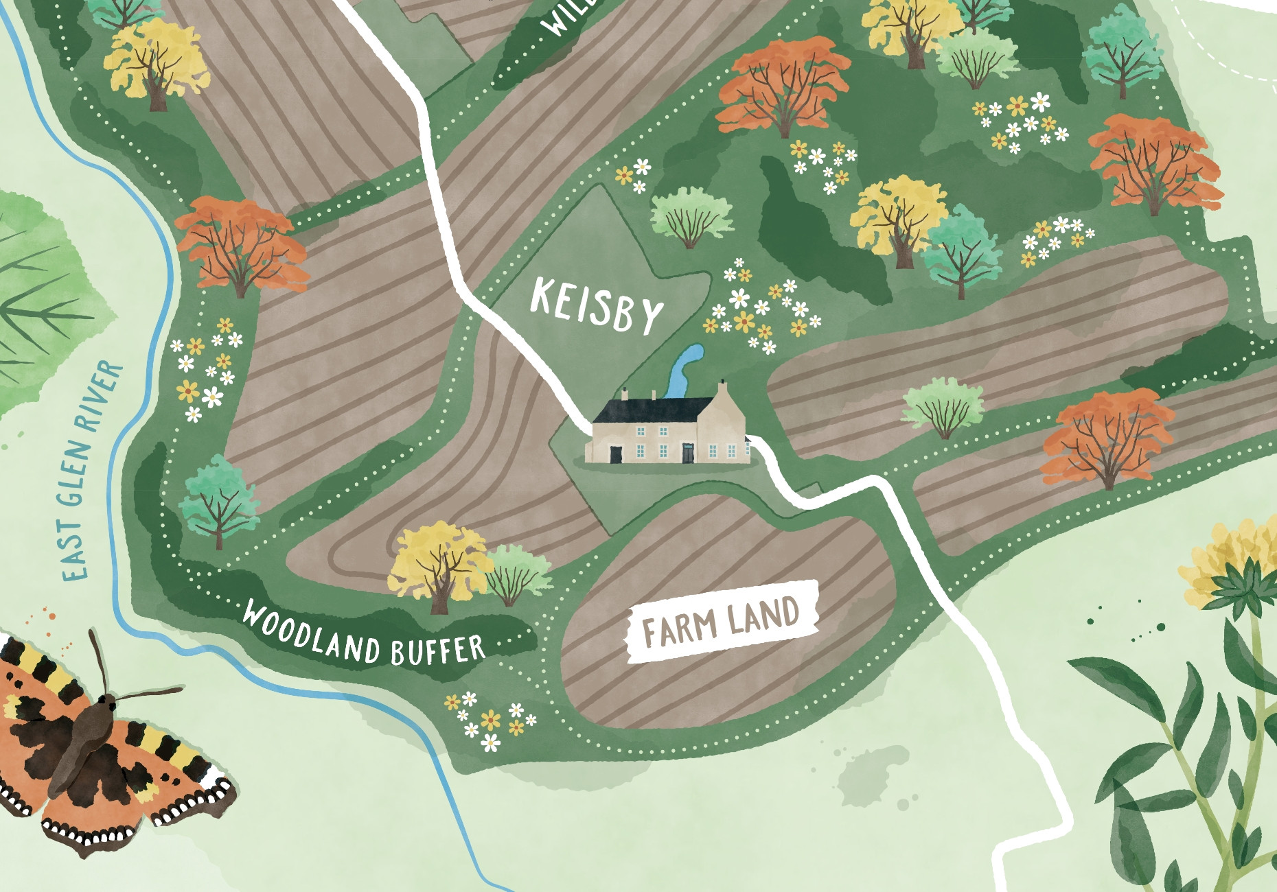 Illustrated Map Design by Root Studio, Lincoln