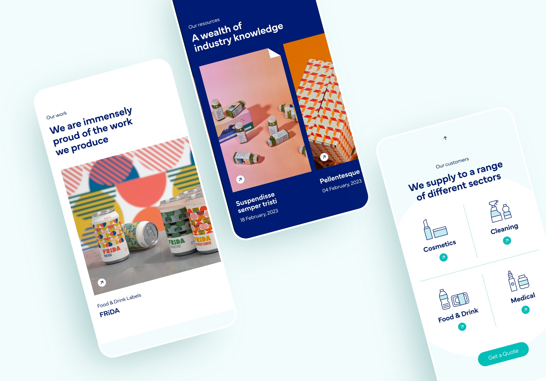 Logo design and website for self adhesive label company